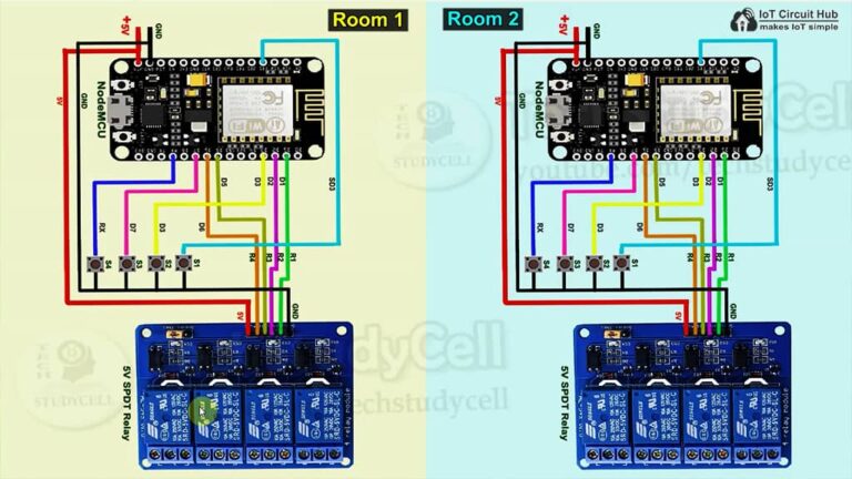 Multiple Nodemcu Esp8266 Blynk Smart Home Iotcircuithub