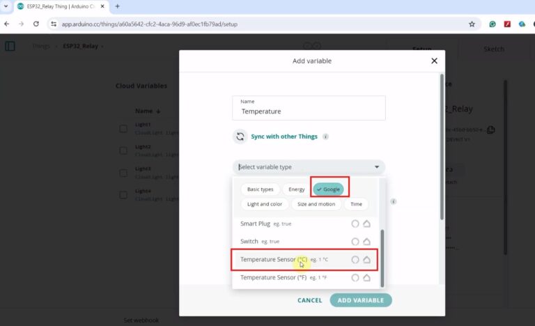 Arduino IoT Cloud tutorial for ESP8266 & ESP32 - IoT 2025