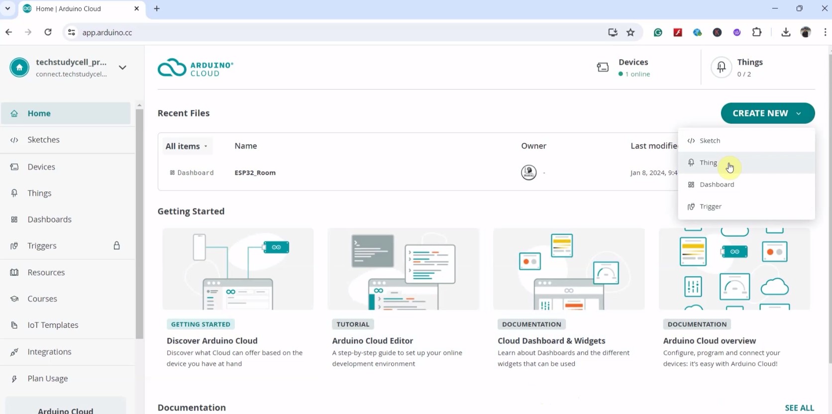 Arduino IoT Cloud tutorial for ESP8266 & ESP32 - IoT 2025