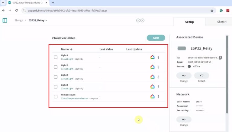 Smart Home IoT Project 2025 using Arduino Cloud ESP32 Alexa