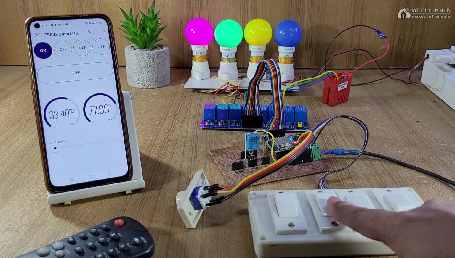ESP32 Blynk Home Automation System with Fan Speed Control