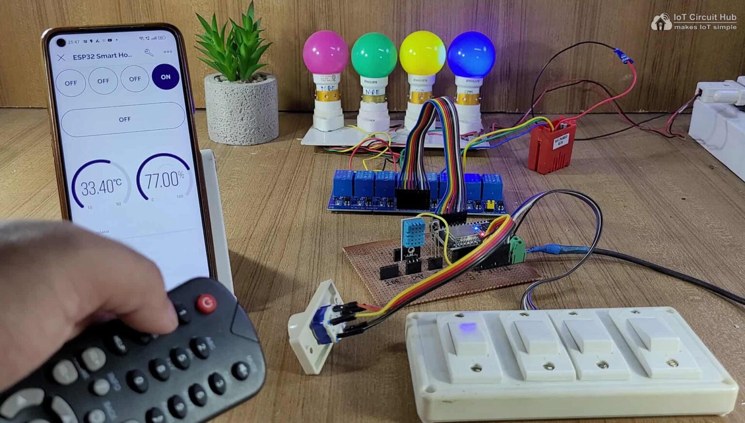 ESP32 Blynk Home Automation System with Fan Speed Control