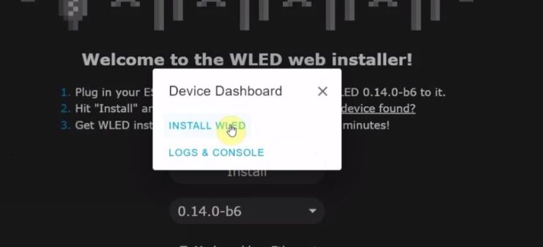 Steps to Install WLED Firmware - IotCircuitHub